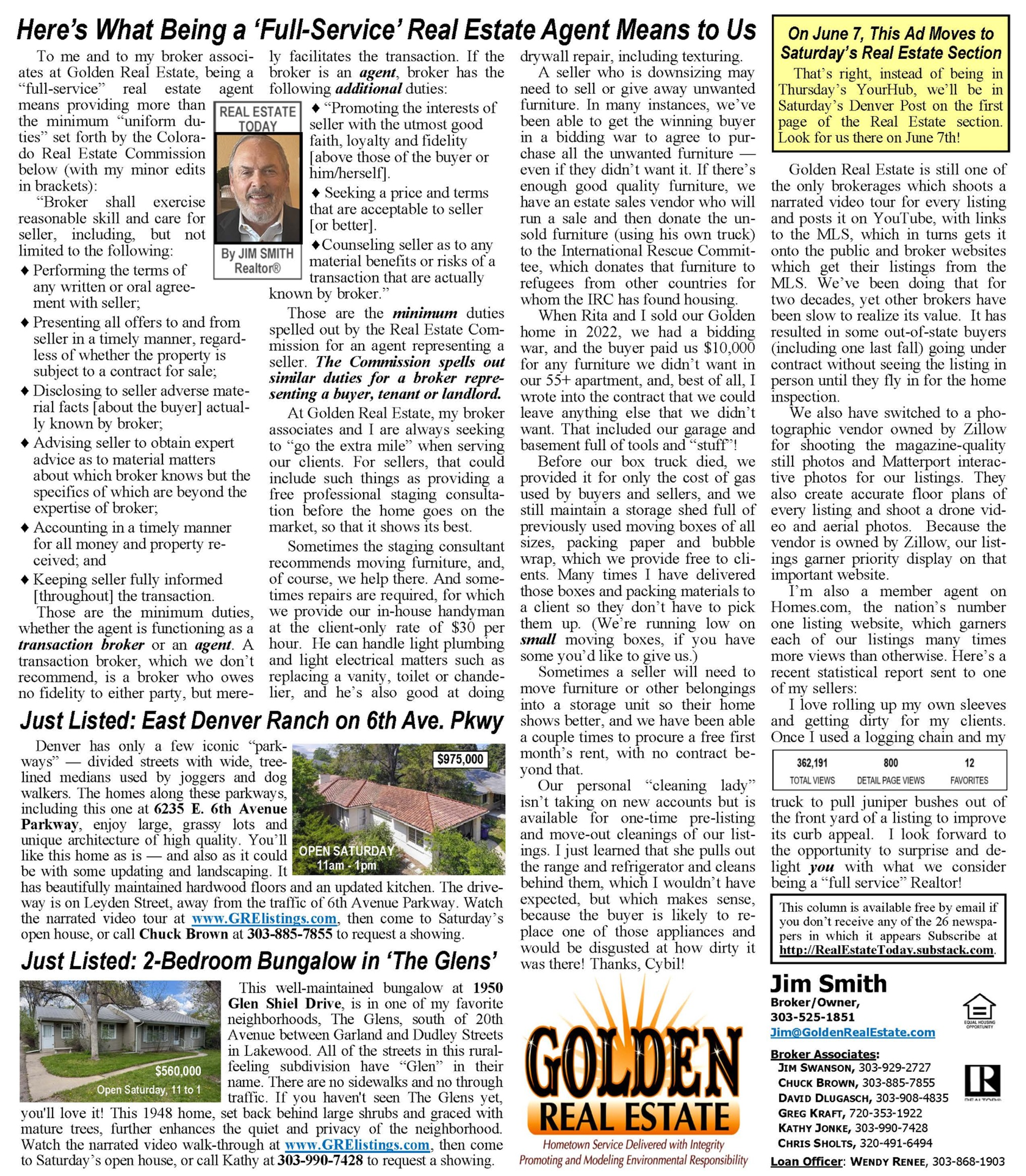 Here’s This Week’s “Real Estate Today” Column – Jim Smith's Blog
